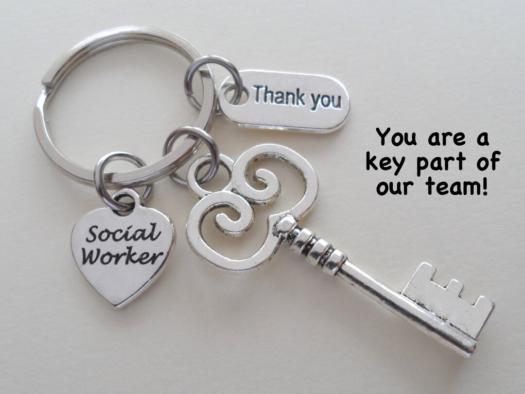 Social Worker Gift Keychain, Community Advocate Keychain, Key Charm ...
