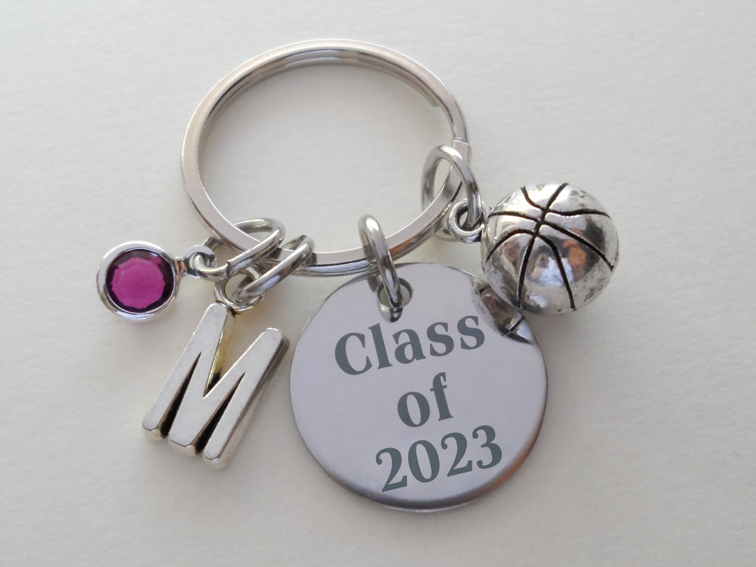 Class of 2023 Keychain With Basketball Charm, Graduation Gift, Gift for ...