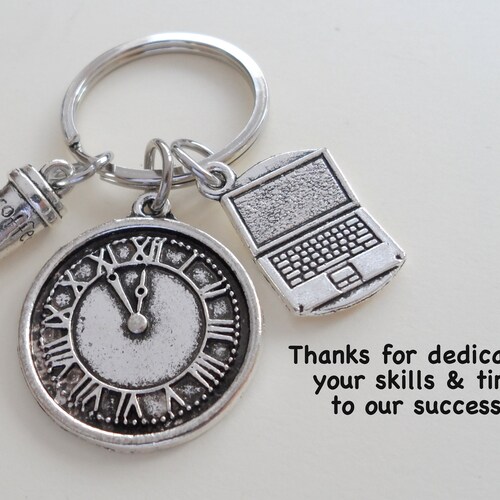 Computer Assistant Gift Keychain Office Assistant Gift - Etsy
