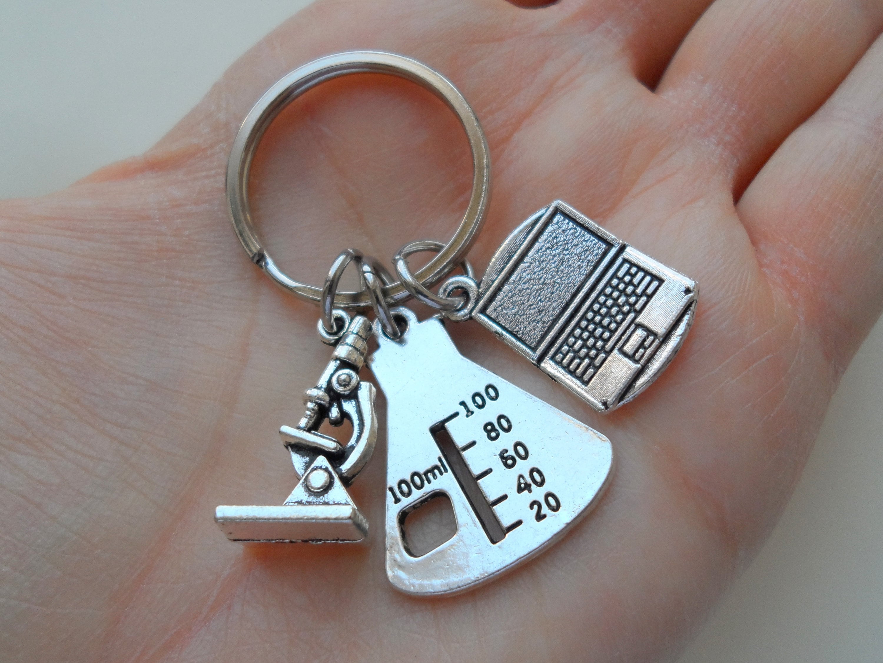 Science Lab Keychain Laboratory Keychain Chemistry - Etsy