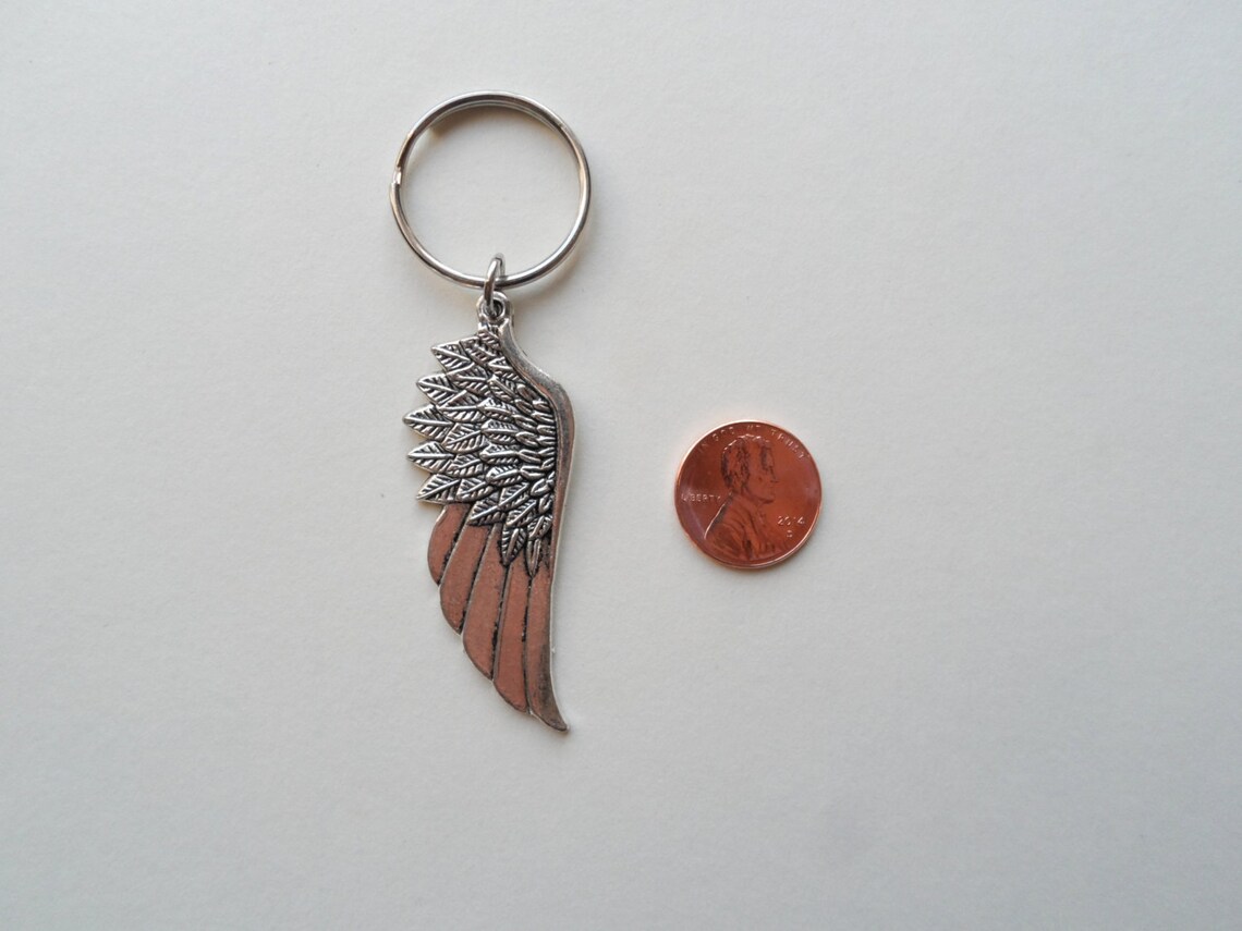 Wing Keychain Angel Wing Keychain Remembrance Keychain | Etsy