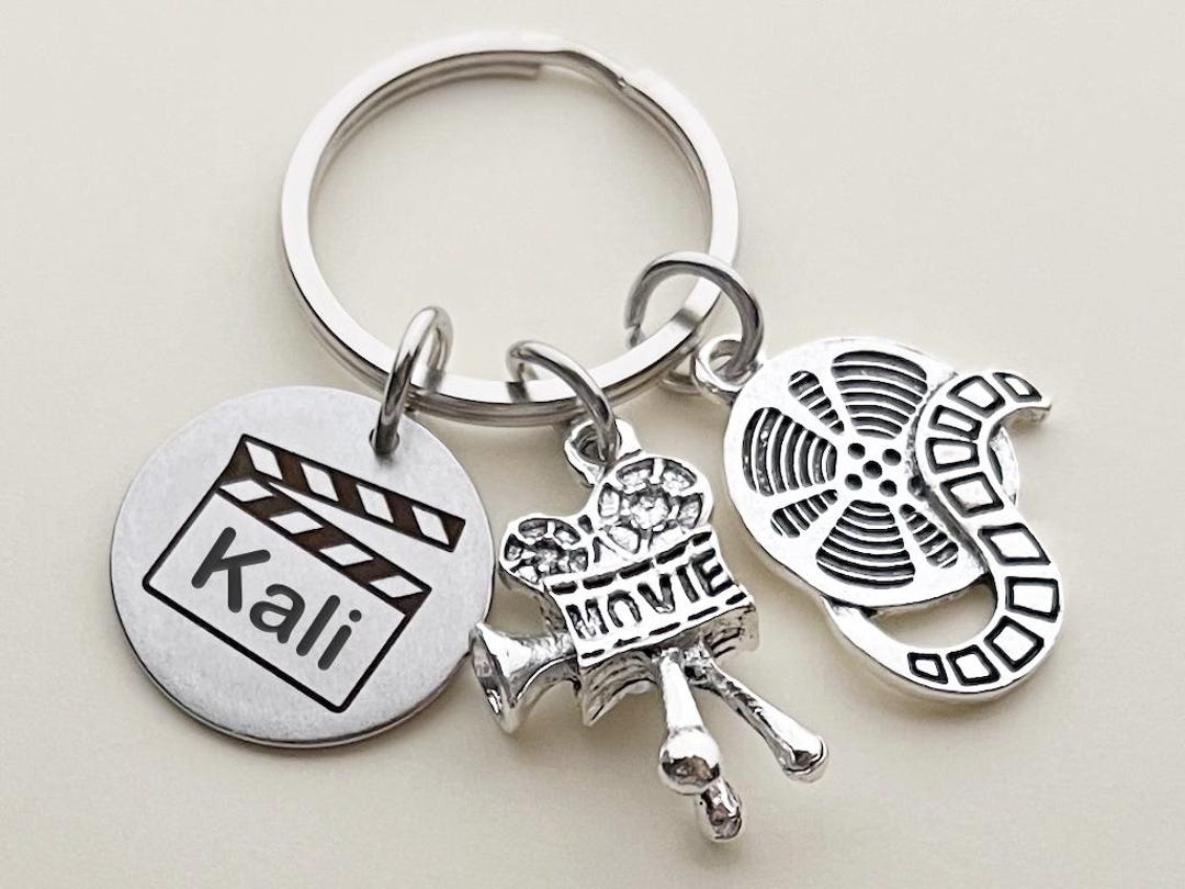 Movie & Film Keychain With Clapboard Custom Engraved Disc, Videographer ...