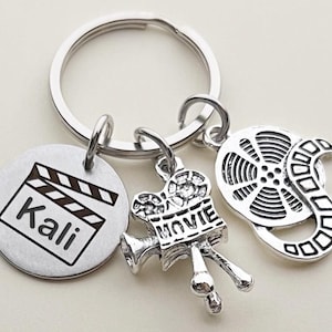 Movie & Film Keychain With Clapboard Custom Engraved Disc, Videographer ...