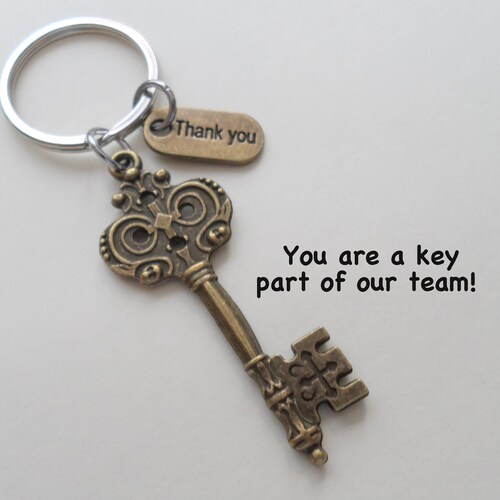 Team Keychain Gift Team Charm Keychain Employee Appreciation - Etsy