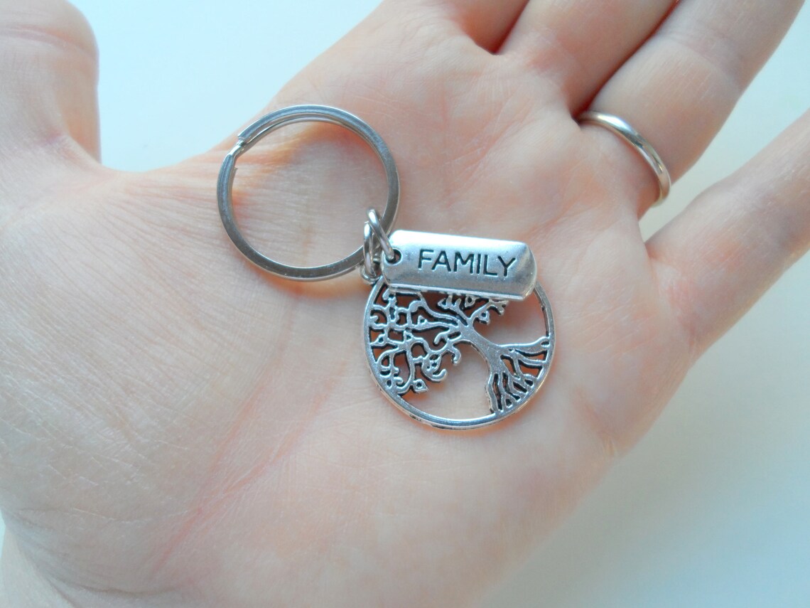 Family Tree Keychain Family Reunion Gift Keychain Family - Etsy
