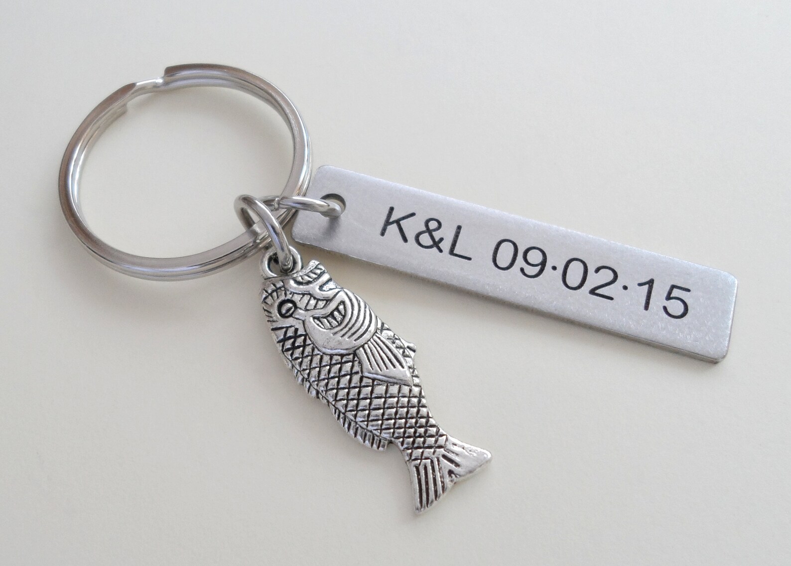 Fish Keychain Couples Keychain Anniversary Gift for | Etsy