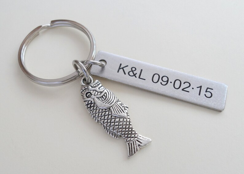 Fish Keychain, Couples Keychain, Anniversary Gift for Boyfriend, Gift ...