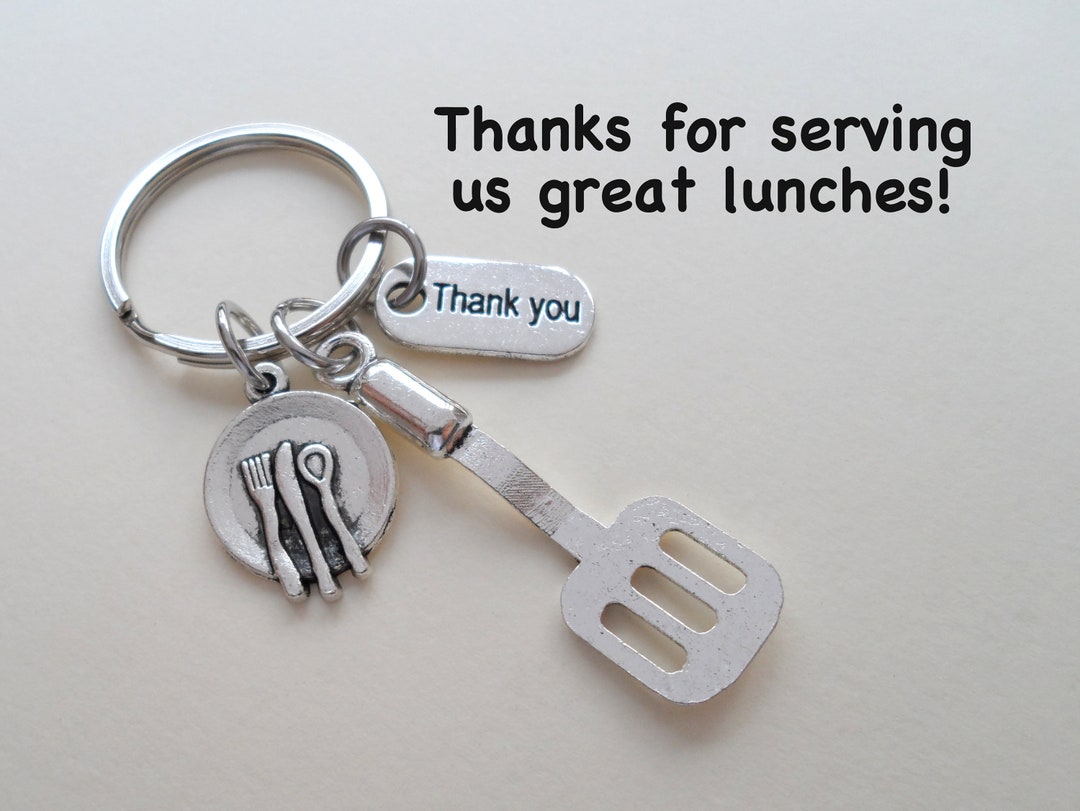 School Lunch Server Keychain, Appreciation Gift, Gift for School Lunch ...
