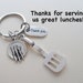 School Lunch Server Keychain, Appreciation Gift, Gift for School Lunch ...
