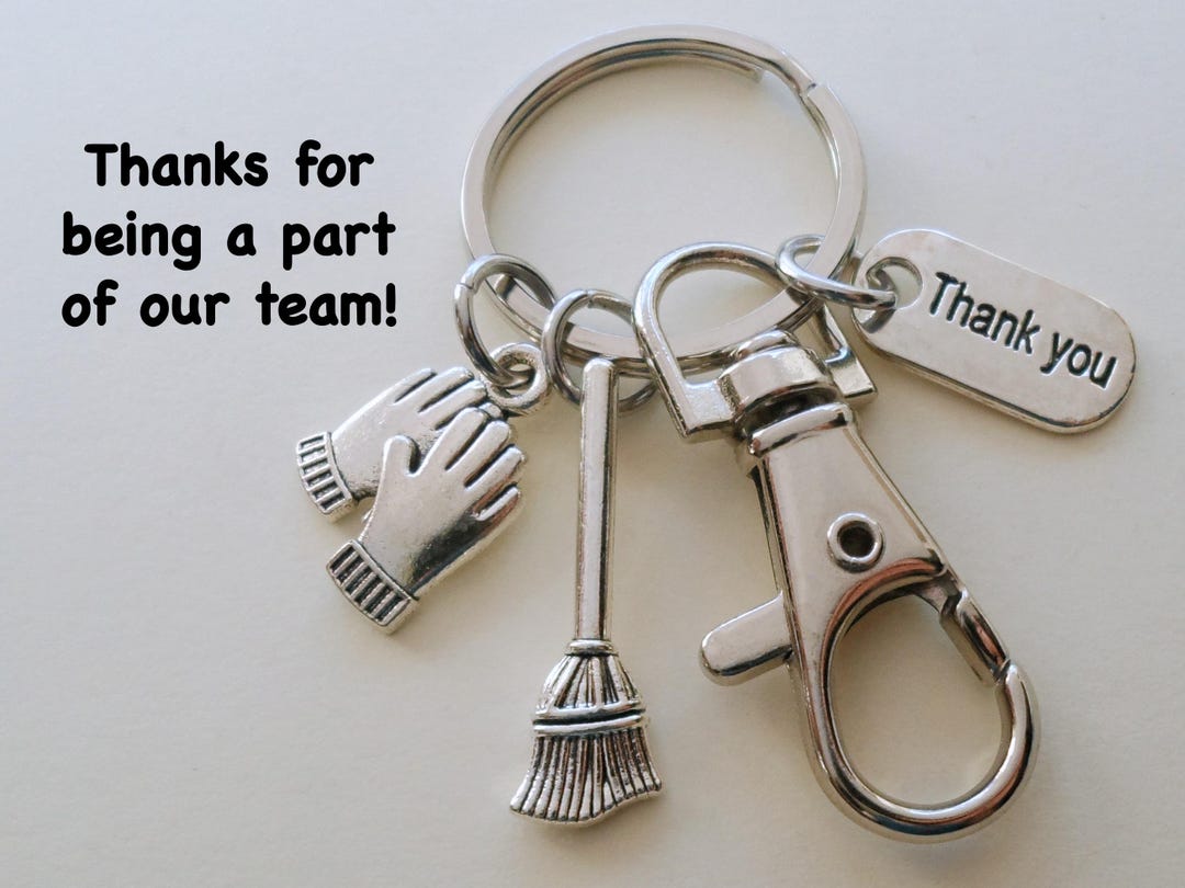 Housekeeping Appreciation Gift Keychain, Cleaning Crew Keychain ...
