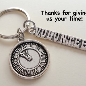 Clock Volunteer Appreciation Gift Keychain, Volunteer Gift, Volunteer ...