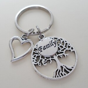 Family Tree & Heart Keychain, Family Reunion Gift Keychain, Family Love ...