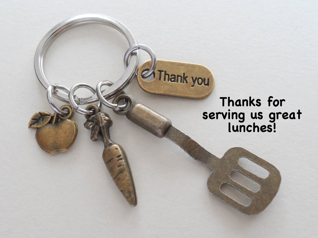 School Lunch Server Keychain, Appreciation Gift for School Lunch Lady ...