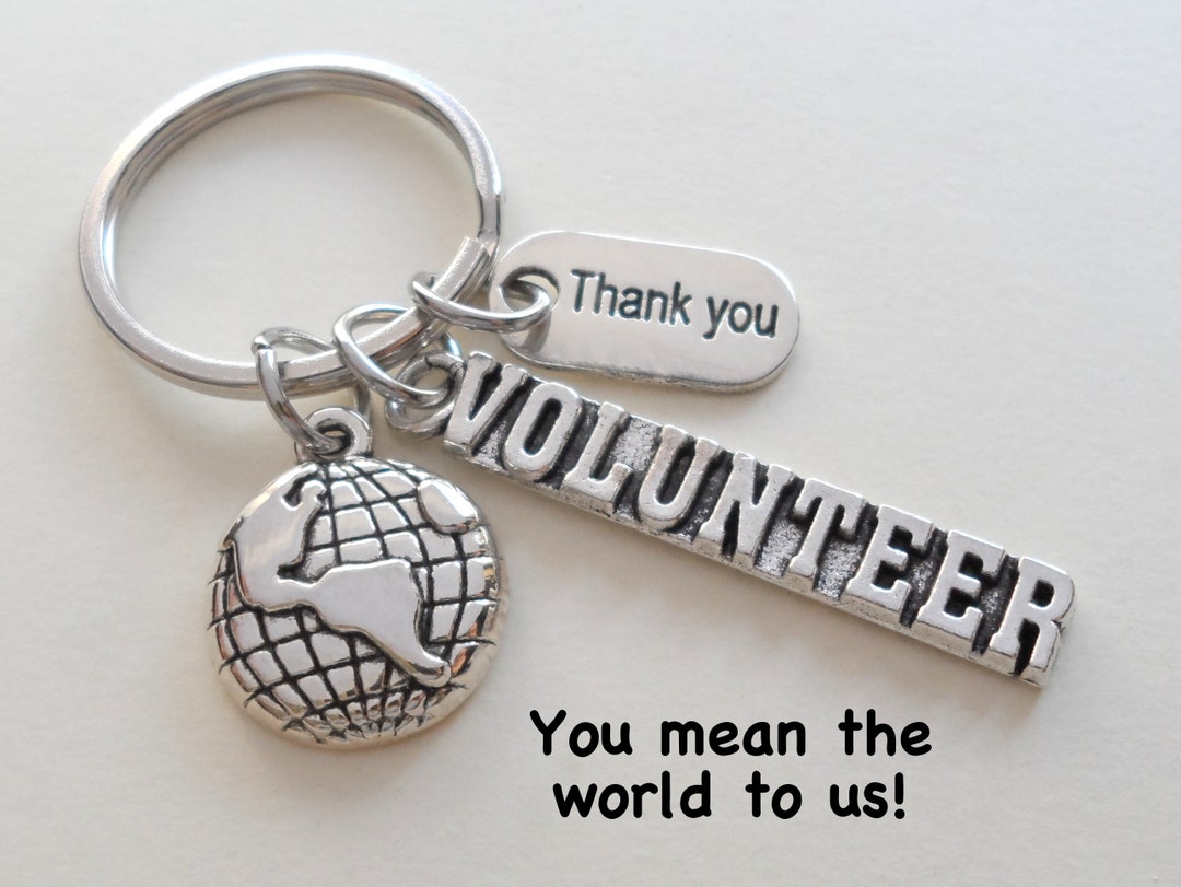 Volunteer Appreciation Gift, World Globe Keychain, School Volunteer ...