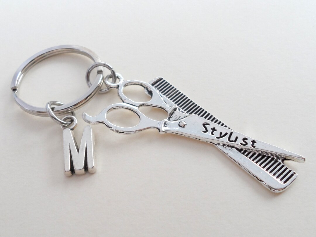 Hair Stylist Scissors Keychain, Graduation Gift Keychain, Hairdresser ...