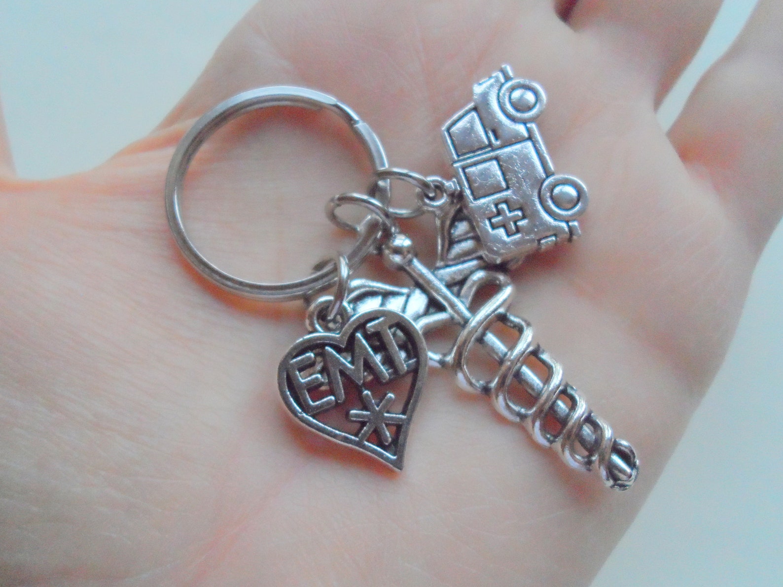 EMT Charm Keychain Emergency Medical Technician Appreciation - Etsy