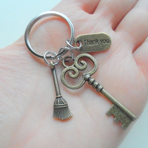 Housekeeping Appreciation Gift Keychain, Cleaning Crew Keychain ...