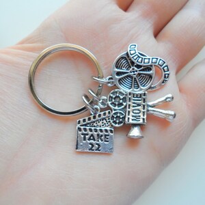 Movie & Film Keychain, Movie Reel Charm, Videographer Keychain ...