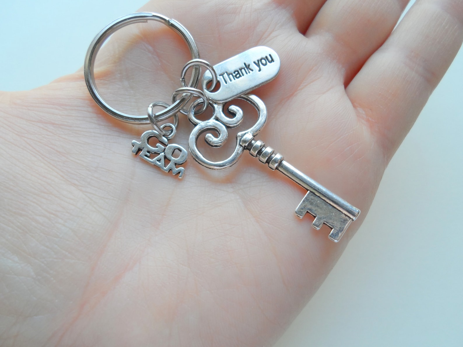 Employee Appreciation Gift Keychain Go Team & Key Charm - Etsy