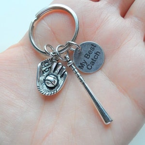 Baseball Keychain, Couples Keychain, Baseball Player Keychain, Baseball ...