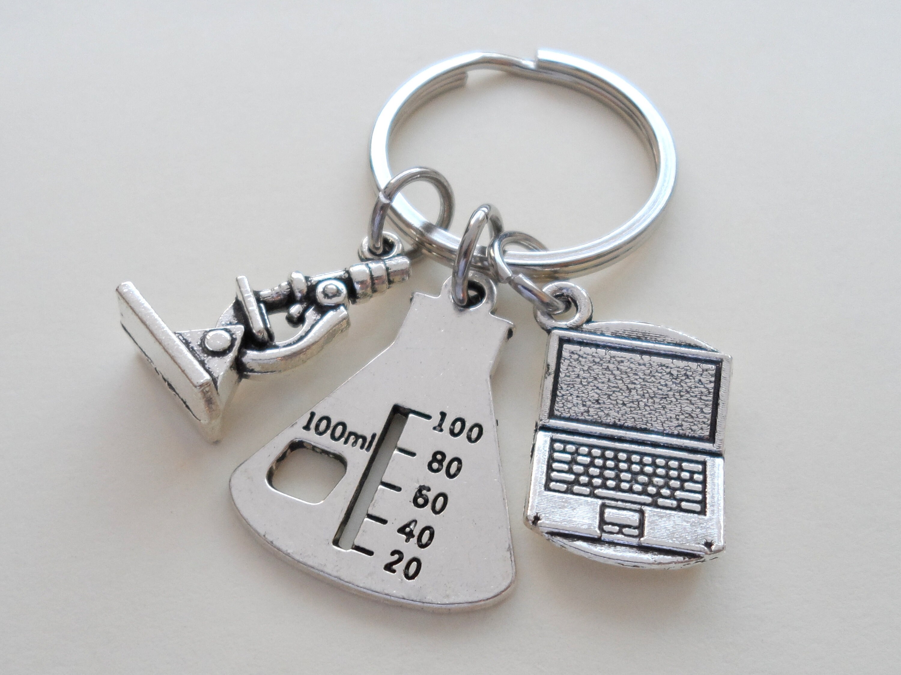 Science Lab Keychain Laboratory Keychain Chemistry - Etsy