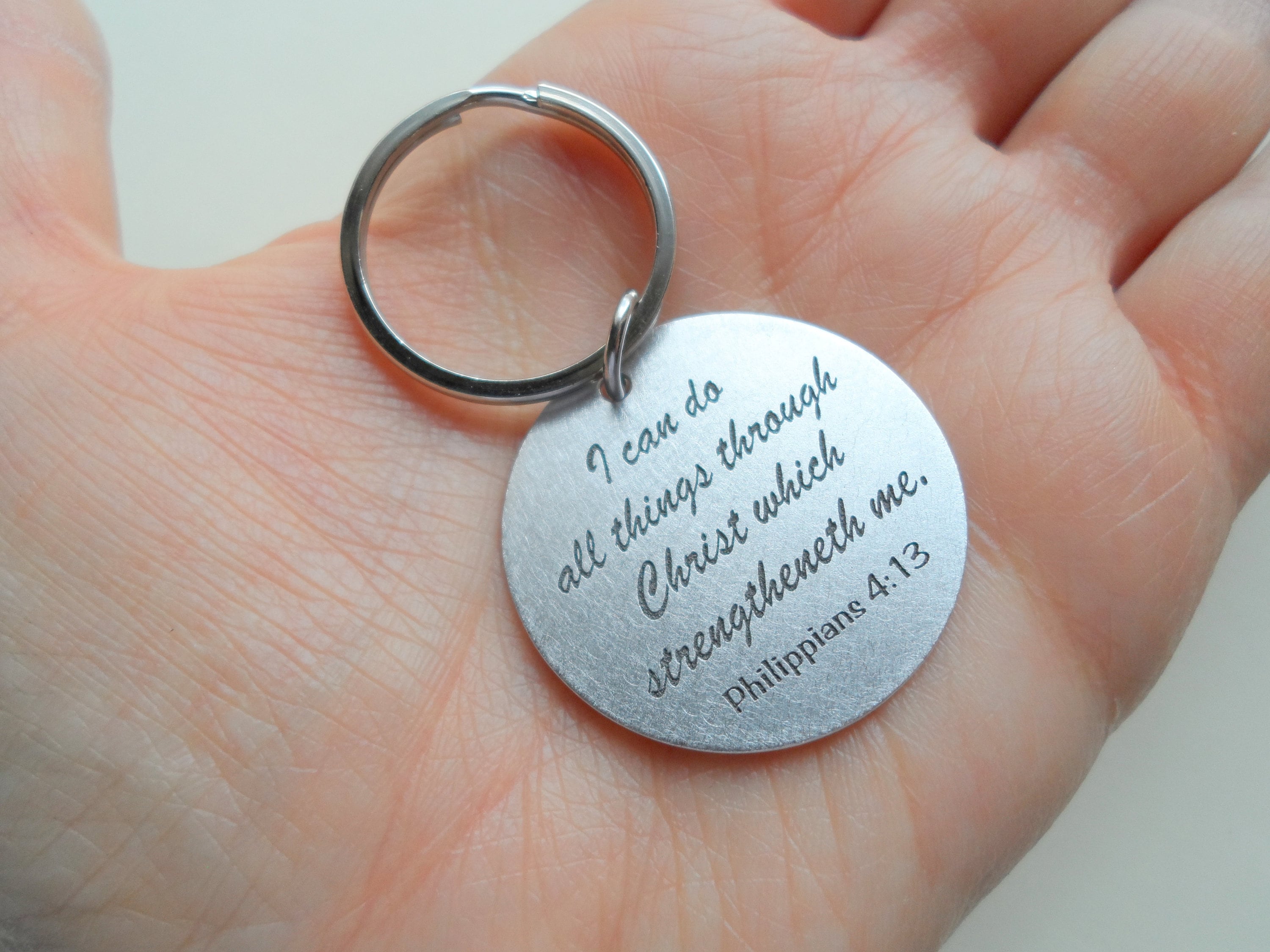 Favorite Bible Verse Keychain With Charm Option Religious | Etsy