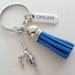 Gymnast Charm Keychain, Gymnast, Dream Tag, and Blue Tassel Charm ...