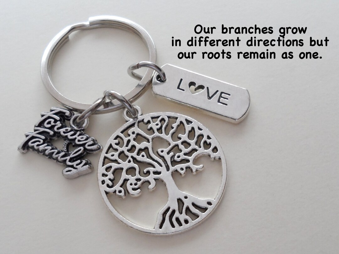 Forever Family Tree Keychain, Family Reunion Gift Keychain, Family ...