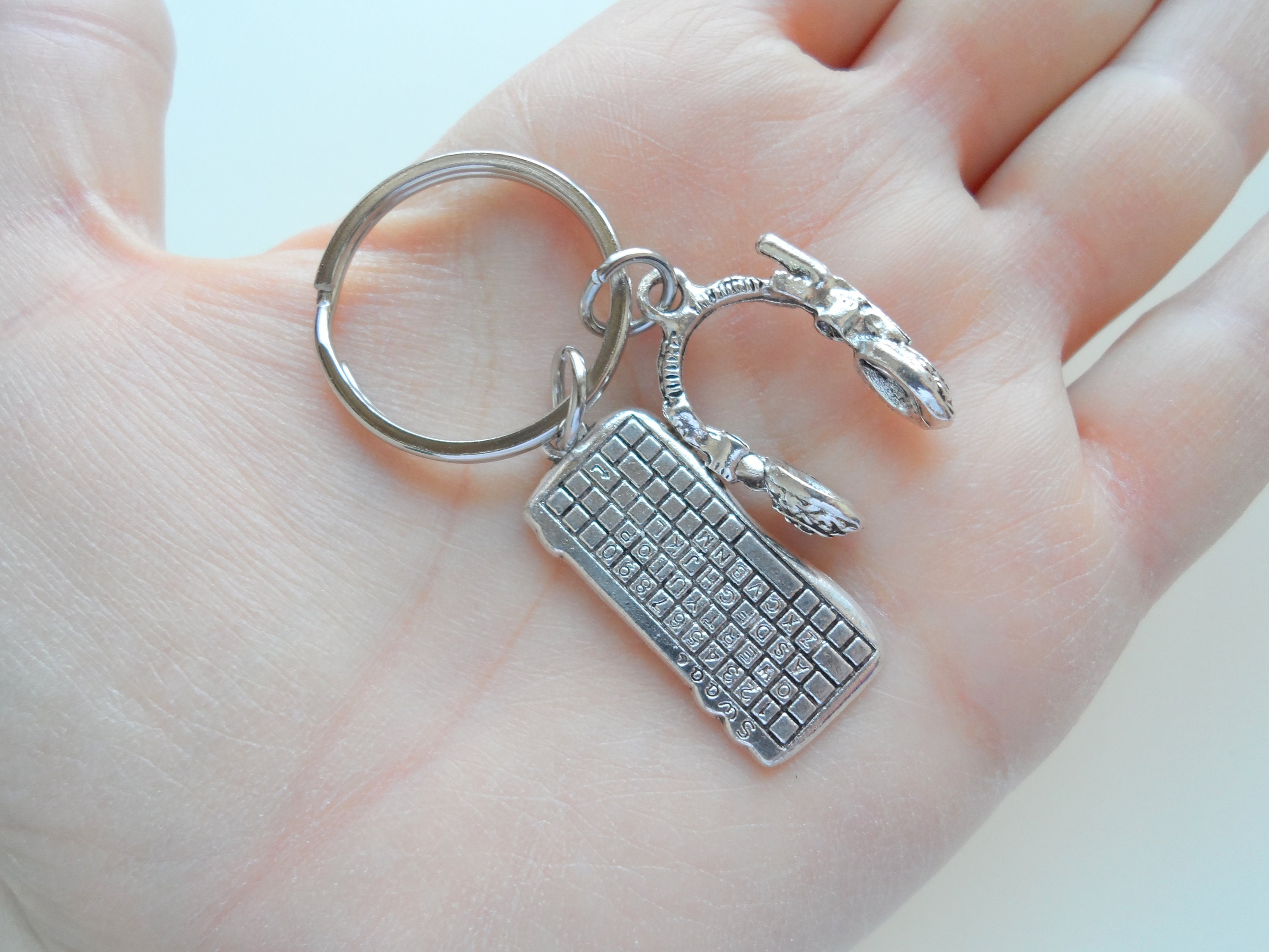 Call Center Staff Gift Keychain Computer Keyboard Charm and - Etsy
