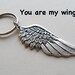 Wing Keychain Angel Wing Keychain Remembrance Keychain | Etsy