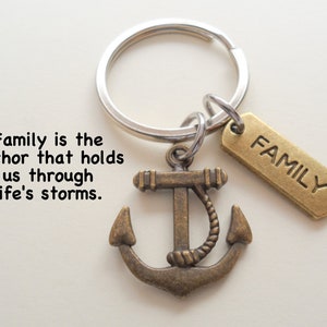 Bronze Family Anchor Keychain, Family Reunion Gift Keychain, Family ...