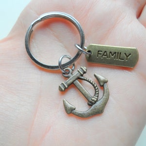 Bronze Family Anchor Keychain, Family Reunion Gift Keychain, Family ...