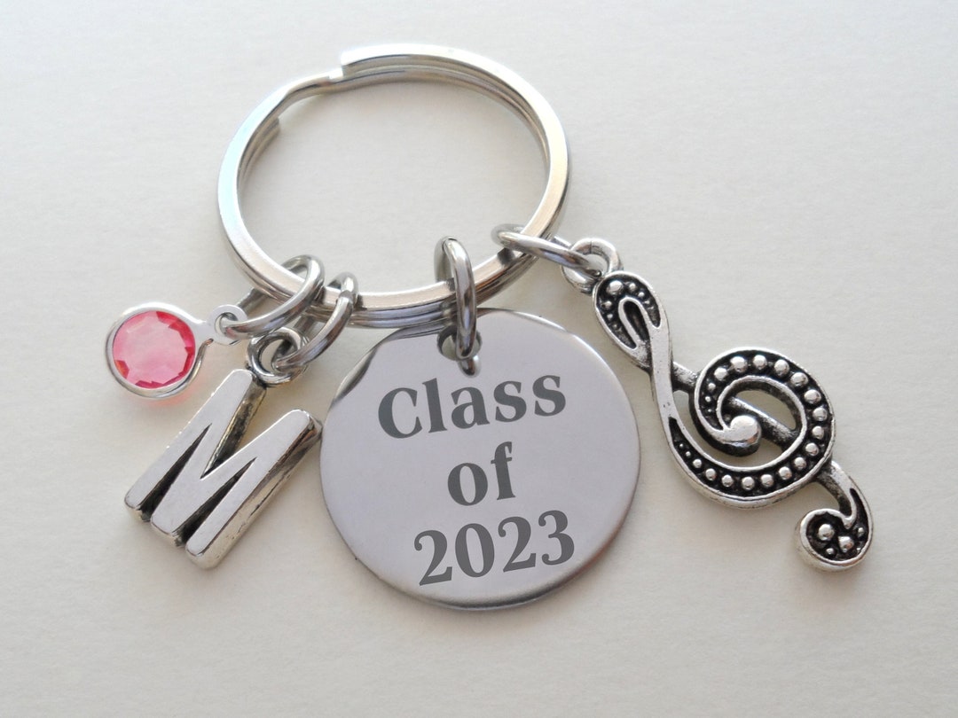 Class of 2023 Keychain With Treble Clef Charm, Graduation Gift, Gift ...