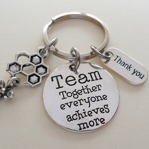 Team Keychain Gift, Team Charm Keychain, Employee Appreciation Gift ...