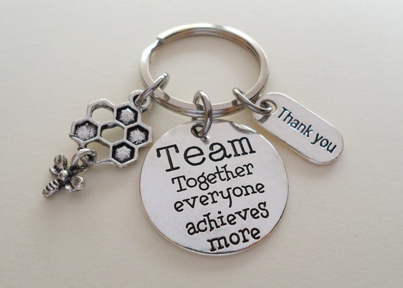 Team Keychain Gift Team Charm Keychain Employee Appreciation - Etsy