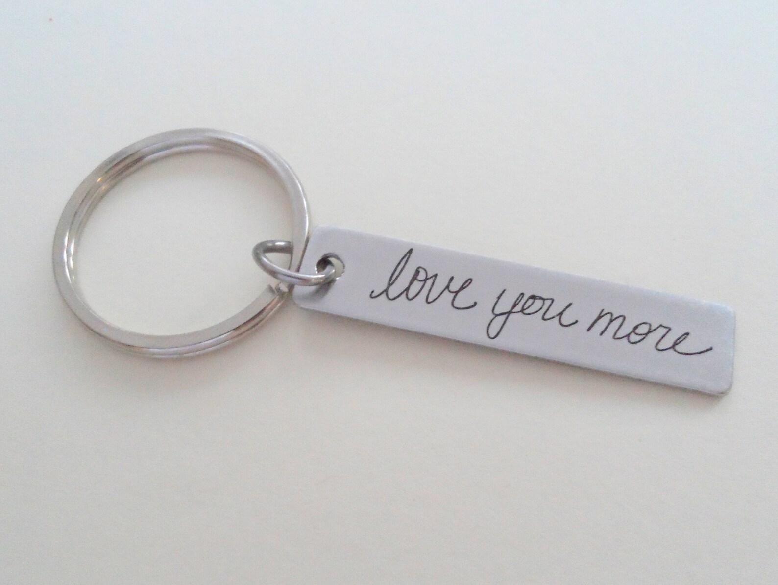 Laser Engraved Handwriting Keychain Couples Keychain | Etsy