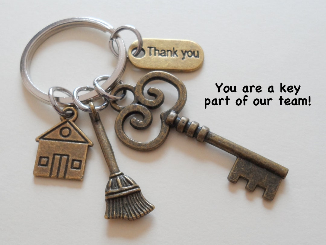 Housekeeping Appreciation Gift Keychain, Cleaning Crew Keychain ...