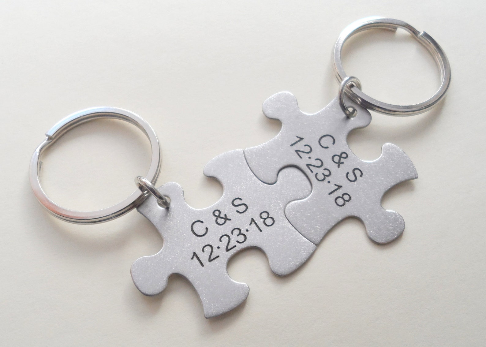 Puzzle Pieces Couples Keychain Set Matching Puzzles Key | Etsy