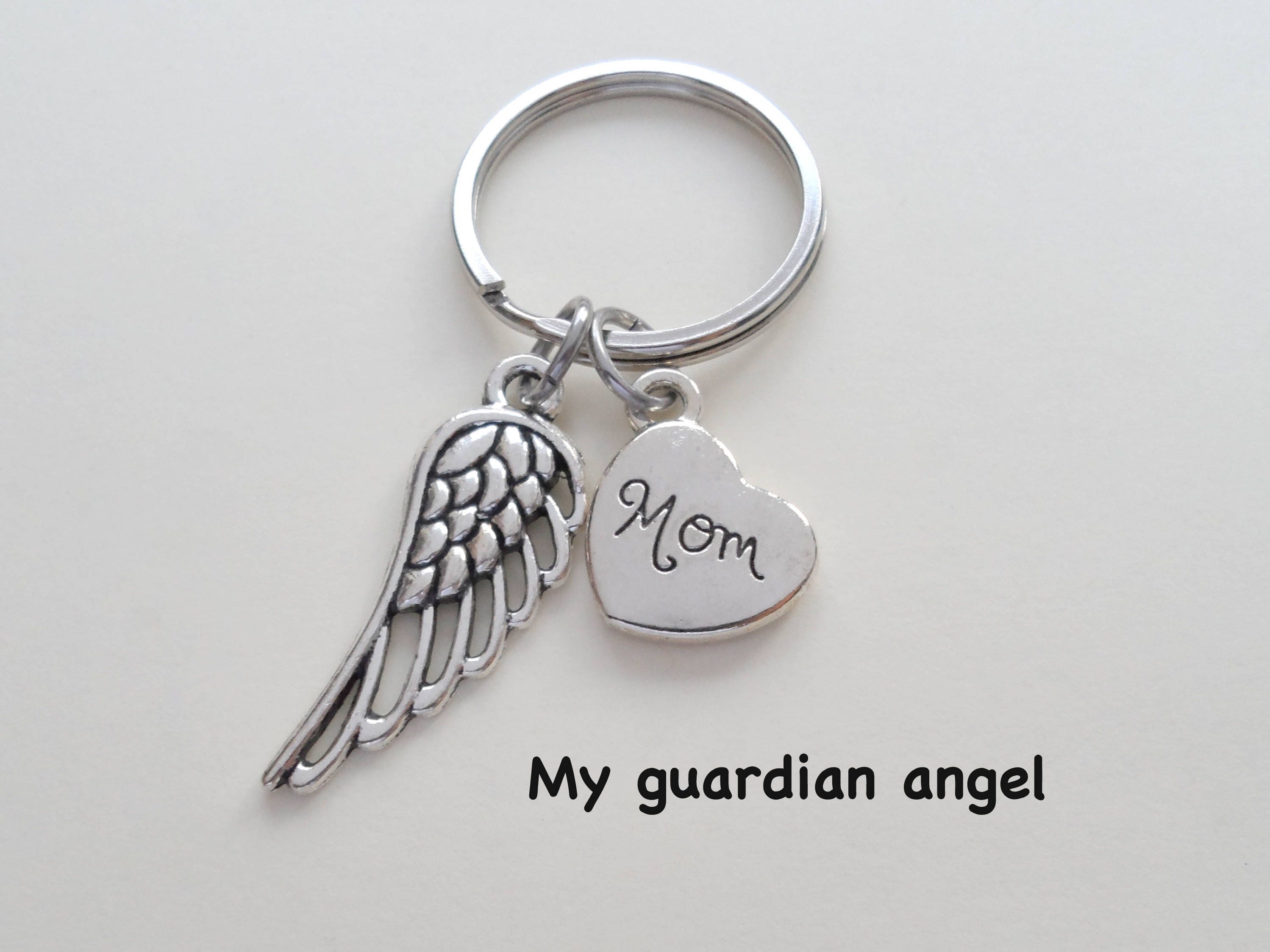 In Memory of Mom Keychain Remembrance Keychain Angel Mom | Etsy