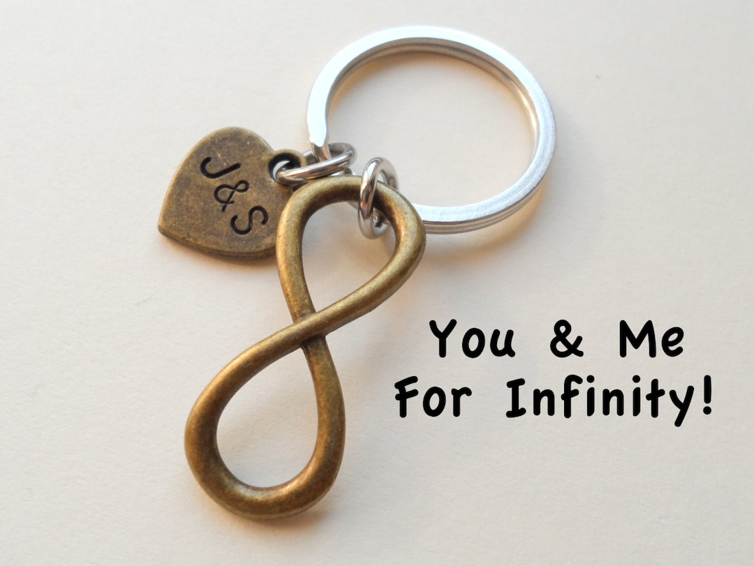 Bronze Infinity Symbol Keychain Gift, Couples Anniversary, Gift for ...