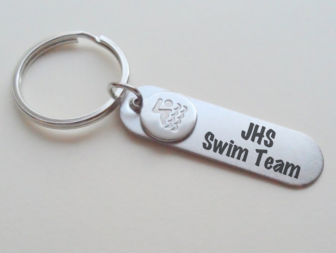 Swim Team Keychain, Swimming Keychain, Swim Keychain, Swimmer Charm ...