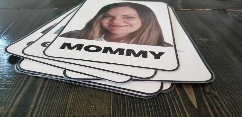 Custom Face Cards Baby Flashcards Family Montessori - Etsy