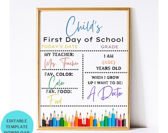 Back to School Sign Board - Etsy