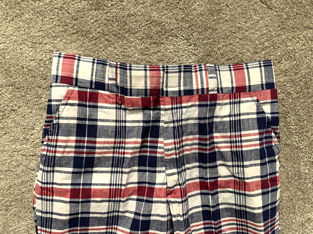 Vintage 80s Asher Madras Style Plaid Pants 35x30 - Etsy