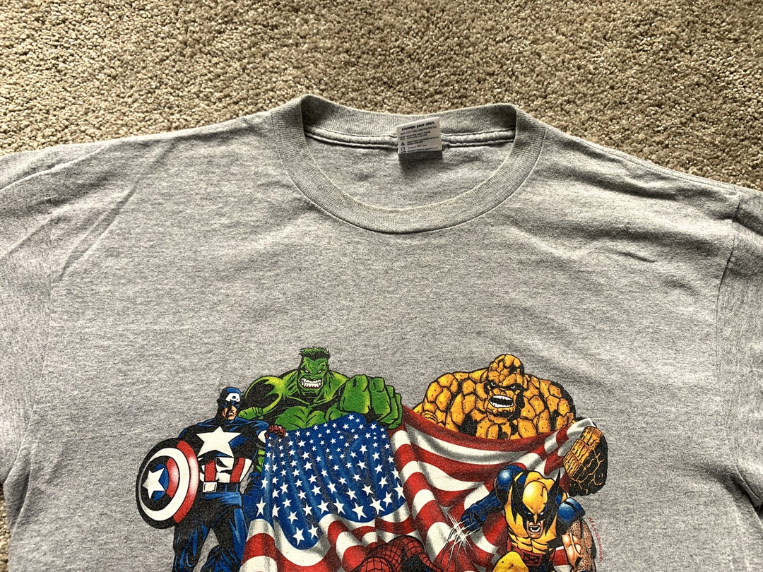 Vintage Early 2000s Delta Marvel Superheroes T Shirt Large - Etsy