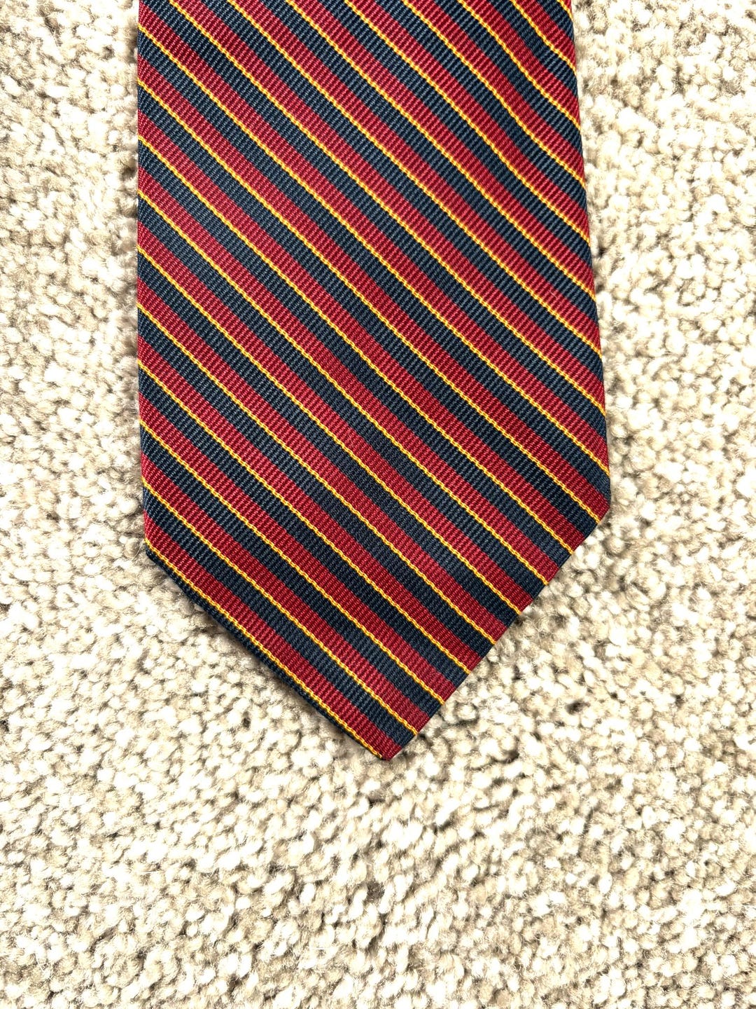 Vintage 80s Robert Talbott Red Blue Gold Regimental Stripe Silk Repp Tie - Etsy