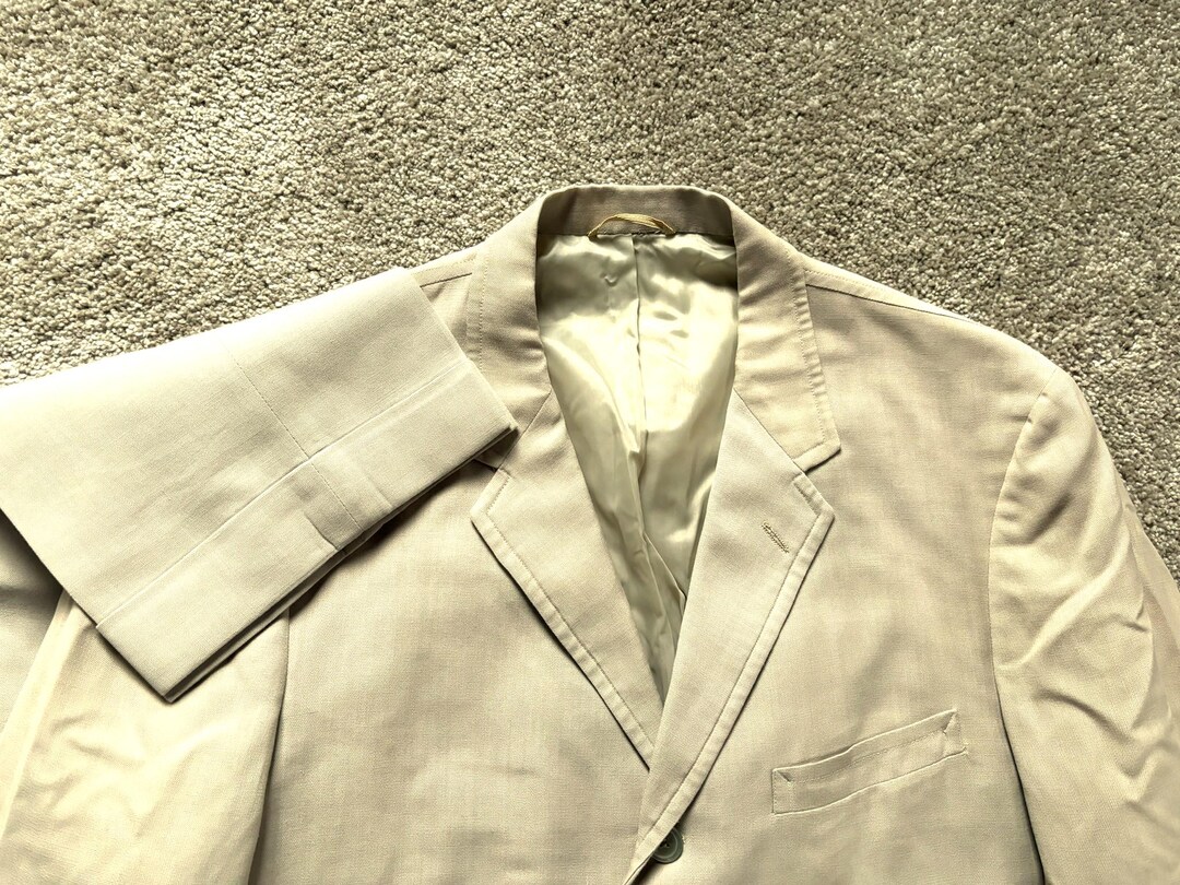 Vintage 60s Deansgate Khaki Wash N Wear Sack Suit 40-42, 32x30 - Etsy
