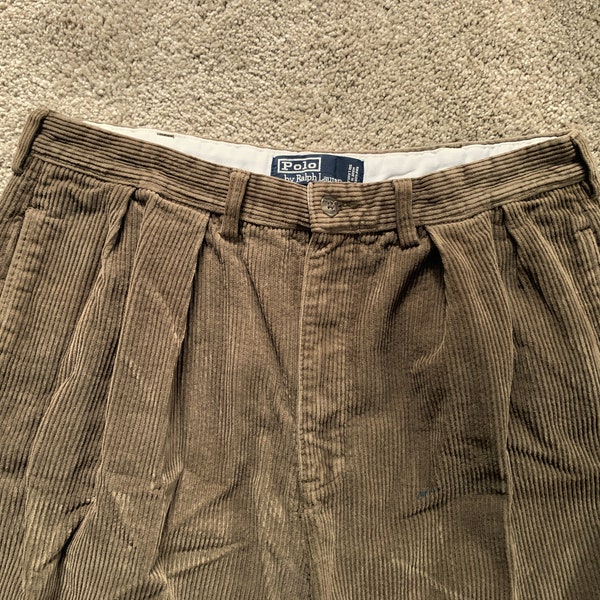 Pleated Corduroy Pants - Etsy