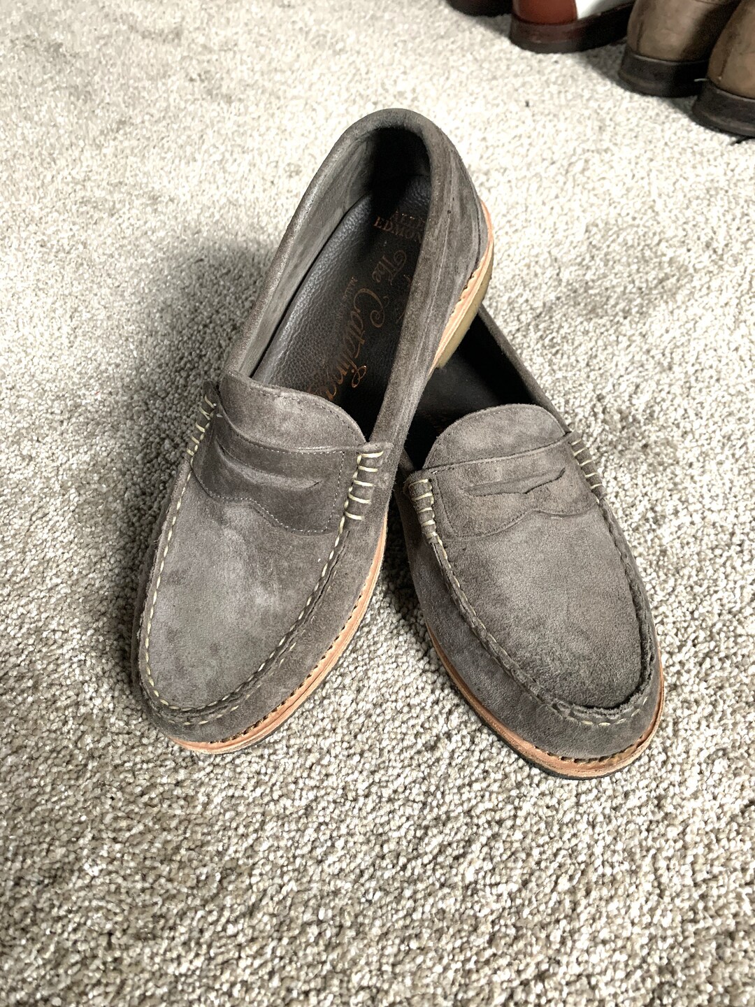 Vintage Allen Edmonds Catalina Gray Suede Penny Loafers 8D - Etsy