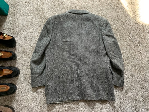 Vintage 70s Mavest Gray Herringbone Tweed Sport Coat - Gem
